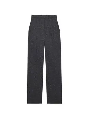 Alexander McQueen Flecked-pattern Straight-leg Trousers