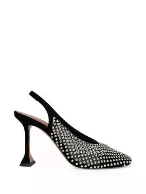 Amina Muaddi Dolly Crystal-embellished Slingback Pumps
