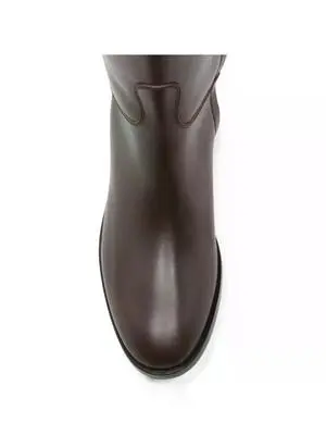 Eleventy Buckled Leather Boots