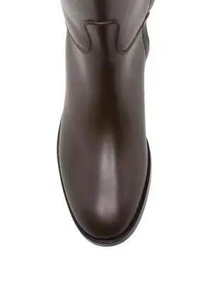 Eleventy Buckled Leather Boots