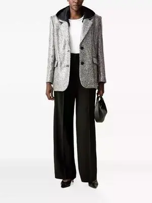 Pinko Sequin-embellished Herringbone Blazer