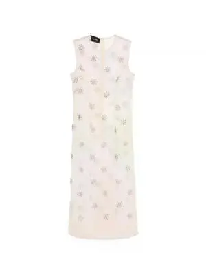 Simone Rocha Crystal Embellished Sheer Mini Dress