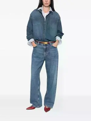 THE FRANKIE SHOP Deira Patch-pocket Denim Shirt
