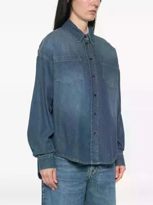 THE FRANKIE SHOP Deira Patch-pocket Denim Shirt