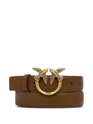 Pinko Love Birds Leather Belt - Brown