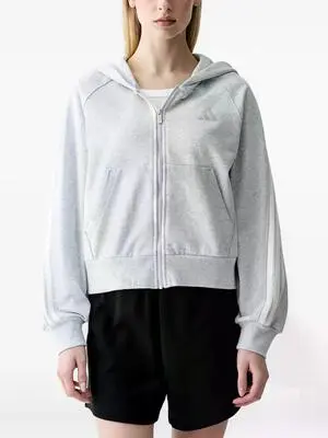 Adidas Logo-embroidered Zip-up Hoodie