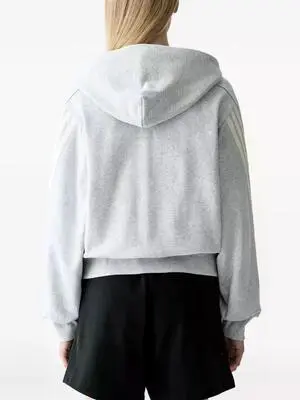 Adidas Logo-embroidered Zip-up Hoodie