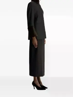 Loulou De Saison Goa Faux-fur-trim Virgin Wool Coat