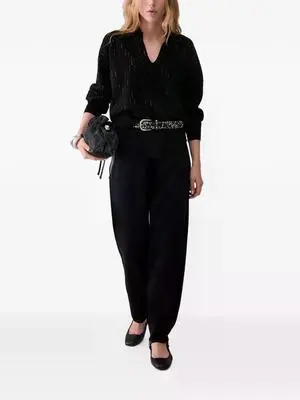 Liu Jo Sweater With Jewel Embroidery - Black