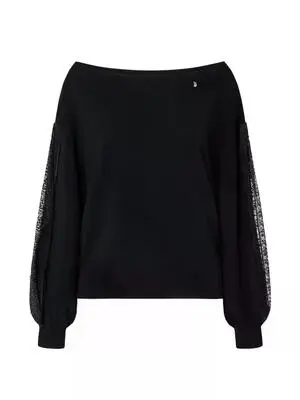 Liu Jo Sweater With Lace Inserts - Black