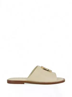 Guess Graysie Logo-plaque Flat Sandals - Neutrals