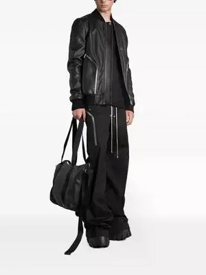 Rick Owens Heizer Zip-pocket Leather Bomber Jacket