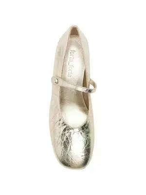 FORTE_FORTE Metallic Effect Block Heel Mary Jane Pumps