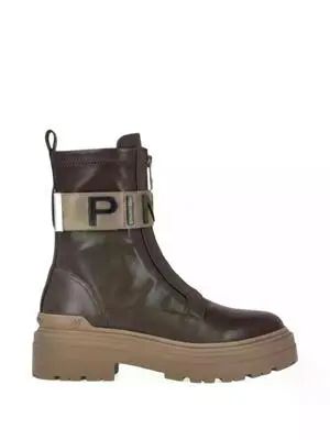 Pinko Logo-strap Ankle Boots