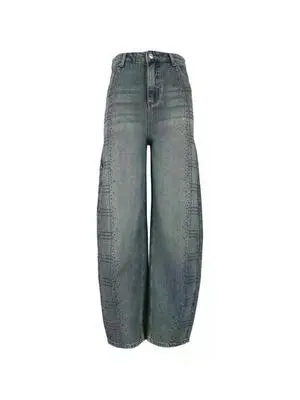 Ermanno Scervino Rhinestone-embellished Wide-leg Jeans