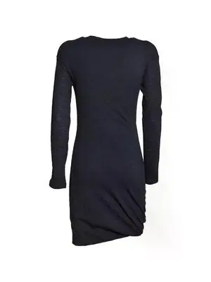JIL SANDER Ruched Long-sleeve Mini Dress