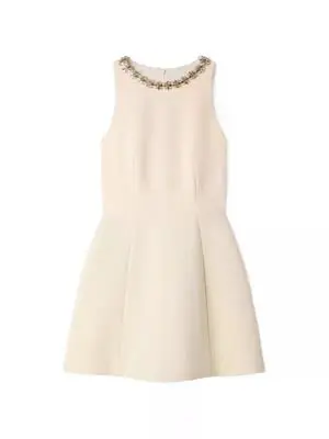 Sandro Mini Dress With Jewel Detail - Neutrals