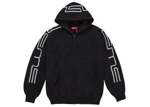 Supreme Connect Zip Up Hooded Sweatshirt - Black