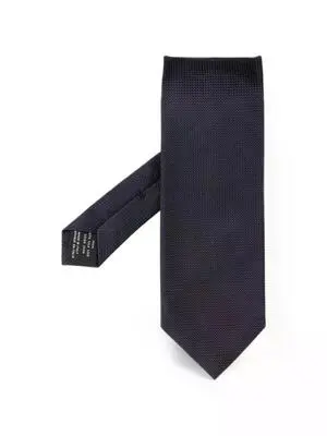 TOM FORD Micro-pattern Silk Tie - Blue