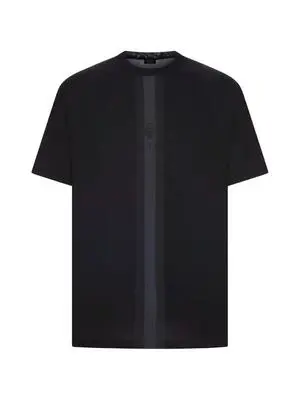 Gucci Logo-print Vertical-stripe T-shirt - Black