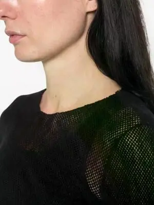 CORTANA Mesh-knit Long-sleeve Top