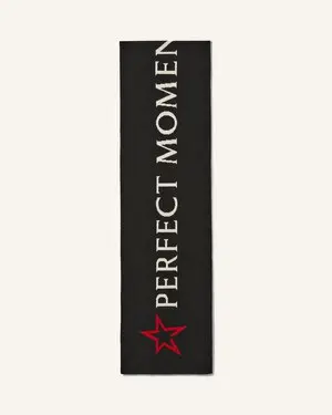 Perfect Moment Wool North Star Logo Scarf - Black