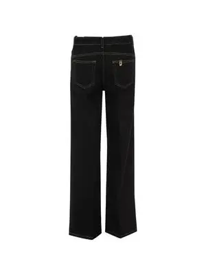 Liu Jo Logo-buckle Flared Jeans - Black