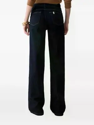 Liu Jo Logo-buckle Flared Jeans - Black