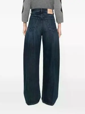 DONDUP Wide-leg Dark Wash Jeans - Blue