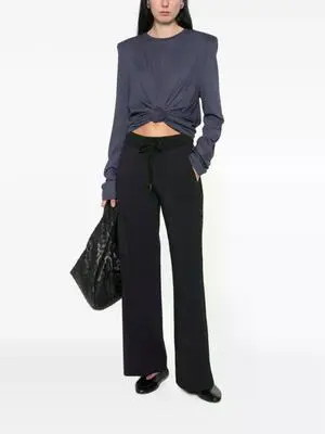 Elisabetta Franchi Logo-tape Drawstring Track Pants - Blue