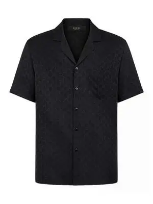 Gucci Gg Silk Jacquard Bowling Shirt