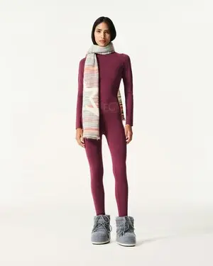 Perfect Moment Wool & Mohair Pastel Striped Scarf