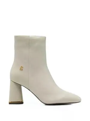 COCCINELLE Logo Plaque Block-heel Ankle Boots