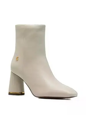 COCCINELLE Logo Plaque Block-heel Ankle Boots