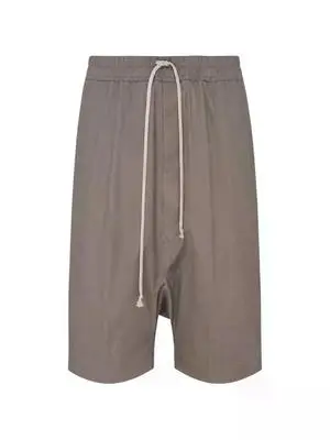 Rick Owens Pods Dropped-crotch Shorts - Grey