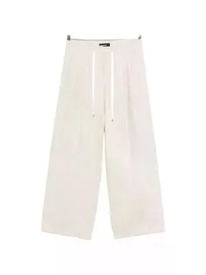 CAMBIO Pinstripe Drawstring Trousers - Neutrals