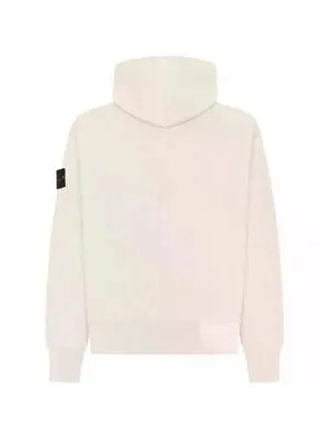 Stone Island Organic Cotton Zip-up Hooded Sweatshirt - Neutrals