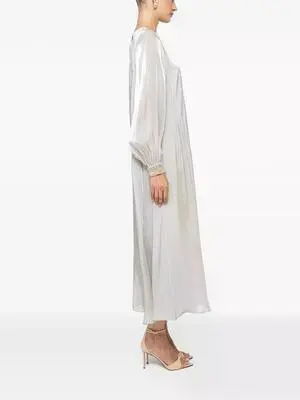NISSA Crystal-detail Chiffon Midi Dress