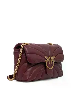 Pinko Love Birds Chevron-quilted Crossbody Bag