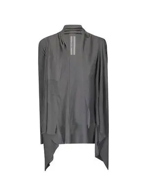 Rick Owens Ribbed-knit Asymmetrical Cardigan