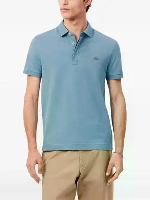 Lacoste Paris Logo-patch Polo Shirt - Blue