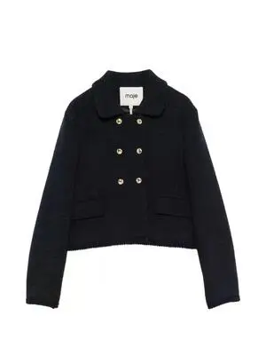 Maje Double-breasted Cropped Blazer