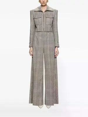 NISSA Checked Cropped Jacket