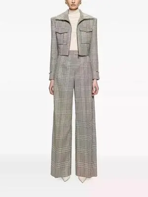 NISSA Checked Cropped Jacket