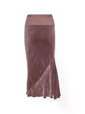 Rick Owens Bias-cut Velvet Midi Skirt