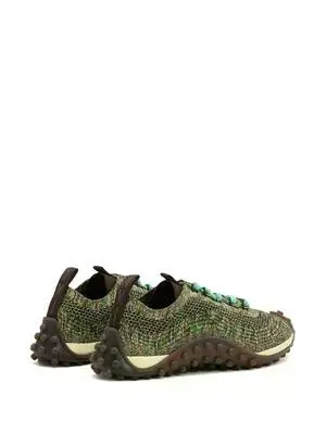 AMI Paris Knit Lace-up Sneakers - Green