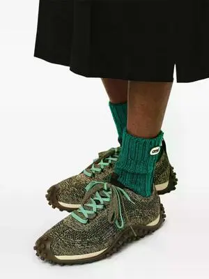 AMI Paris Knit Lace-up Sneakers - Green