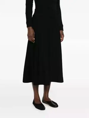 LE PETIT PULLE Ribbed-knit Midi Skirt
