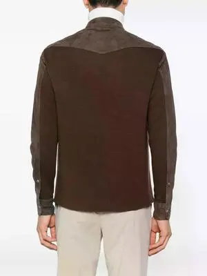 Eleventy Suede Panelled Jacket