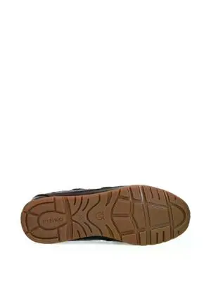 Pinko Crystal-embellished Leather Lace-up Sneakers